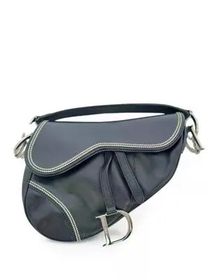 Dior Saddle Leather Shoulder Bag - Black