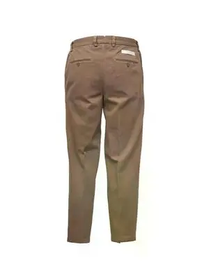 BRIGLIA 1949 Pleated Elasticated-waist Trousers - Brown