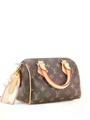 LOUIS VUITTON Speedy Bandouliere Monogram Canvas Bag - Brown