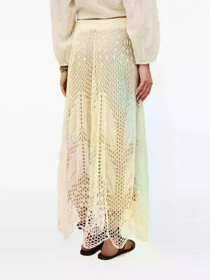 Ba&sh Ulys Crochet Knit Pointelle Maxi Skirt