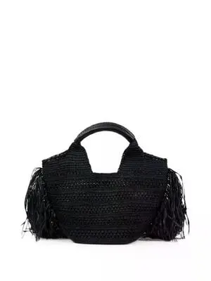 Ba&sh Woven Handbag With Fringe Detail