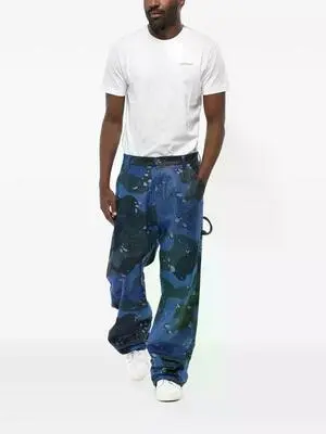 Off-White Camouflage-print Rhinestone-embellished Jeans