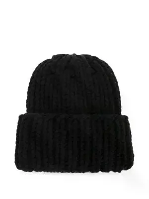 Max Mara Wool-blend Beanie With Crystal Embellishment - Black