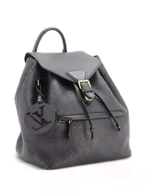 LOUIS VUITTON Montsouris Nm Monogram Empreinte Leather Pm Backpack - Black