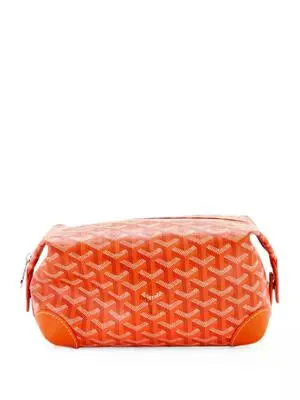 Goyard Boeing Trousse De Toilette Pouch Coated Canvas 25 Clutch Bag - Orange