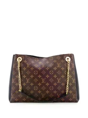 LOUIS VUITTON Surene Handbag Monogram Canvas With Leather Mm Shoulder Bag - Black