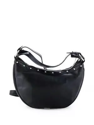 Versace Repeat Studded Leather Small Hobo Bag - Black