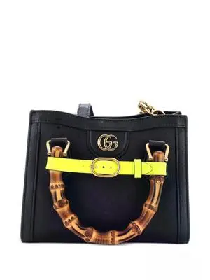 Gucci Gucci Diana Mini Tote Crossbody Bag With Bamboo Handle Black