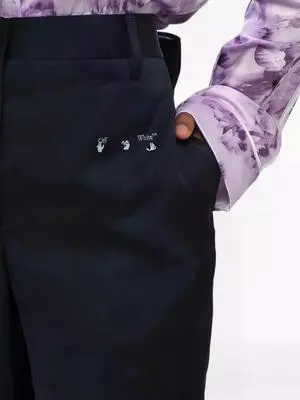 Off-White Logo-print Satin Trousers