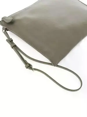 THE ROW Leather Envelope Bag Sage With Wrist Strap