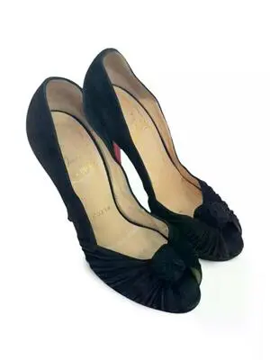 CHRISTIAN LOUBOUTIN Greissimo Knot Peep Toe Pumps - Black