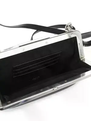 Max Mara Snap-closure Leather Clutch Bag