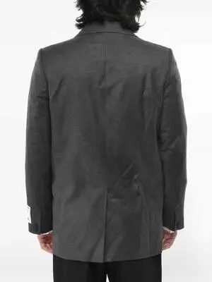 Off-White Single-breasted Logo-patch Blazer