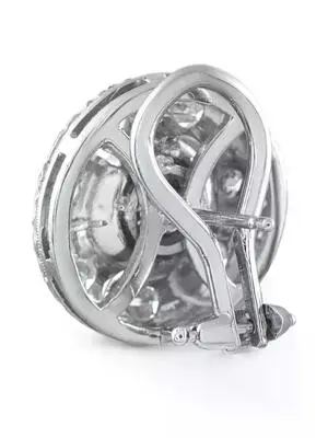 LB EXCLUSIVE 18k White Gold Diamond Swirl Earrings