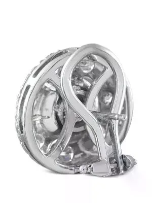 LB EXCLUSIVE 18k White Gold Diamond Swirl Earrings - Silver