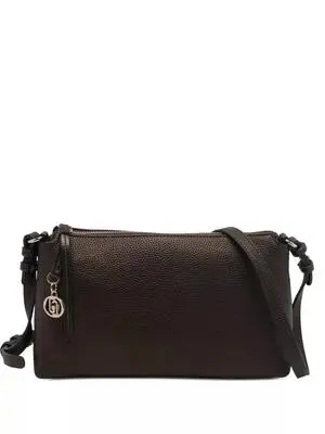 Liu Jo Pebbled Logo-charm Shoulder Bag - Brown