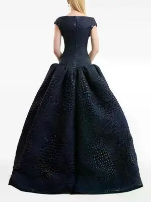 GEMY MAALOUF Off-shoulder Sweetheart Dress With Crocodile-effect Texture