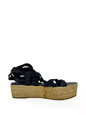 Miu Miu Strappy Espadrille Sandals - Blue