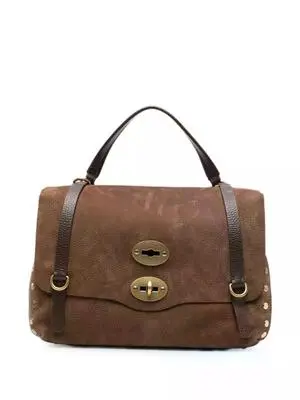 ZANELLATO Small Postina Nubuck Leather Tote Bag