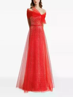 GEMY MAALOUF Embellished Bow Detail Gown