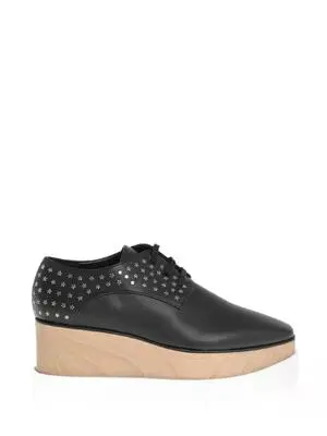 Stella McCartney Elyse Star-studded Derby Shoes - Black