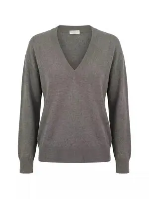 Brunello Cucinelli V-neck Cashmere Sweater - Grey