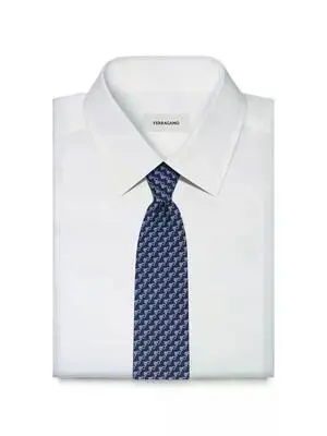 FERRAGAMO Gancini Owl-print Neck Tie