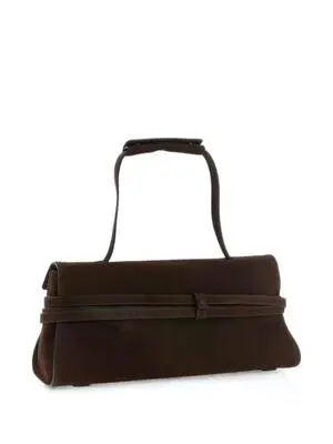 Moschino Tie Me Buckle-detail Shoulder Bag - Brown