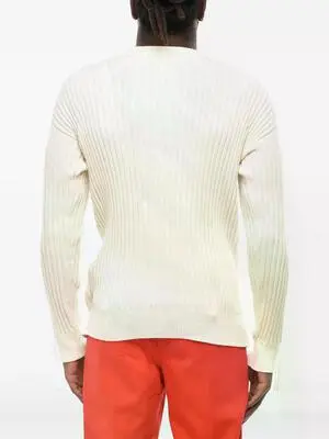 Off-White Lace-up Ribbed Sweater
