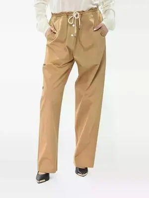 THE ROW Drawstring-waist Trousers - Neutrals