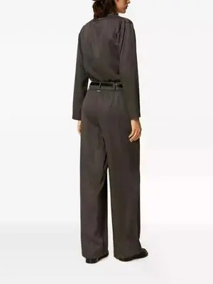 TWINSET Wide Satin Trousers - Grey