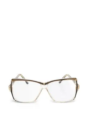 Vintage Striped Oversized Sunglasses