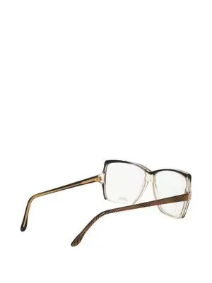Vintage Striped Oversized Sunglasses