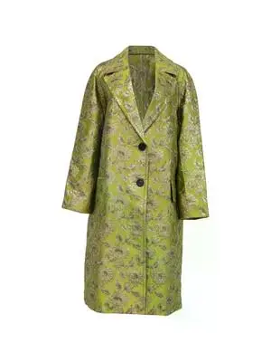 Prada Floral Brocade Raglan Sleeve Coat