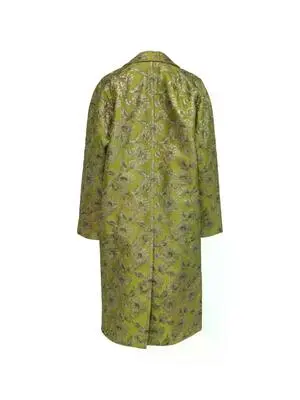 Prada Floral Brocade Raglan Sleeve Coat