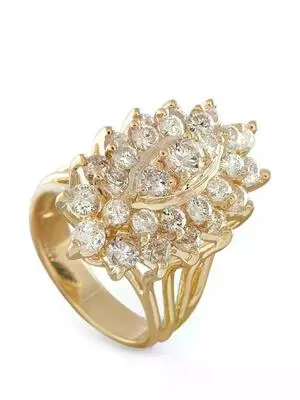 LB EXCLUSIVE 14k Yellow Diamond Starburst Cluster Ring