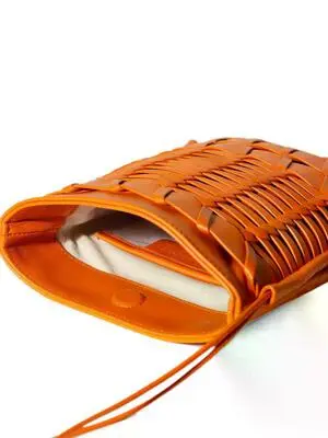 Hereu Trena Woven-pocket Cross Body Bag - Orange