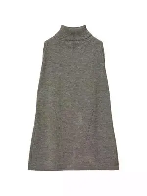 TWINSET Turtleneck Knit Top With Openwork Details