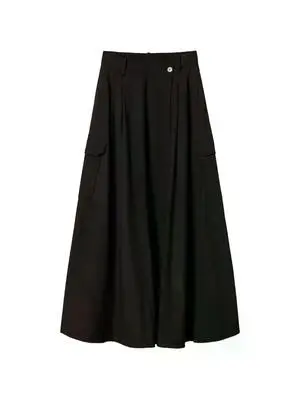 TWINSET Flannel Wrap-around Maxi Skirt
