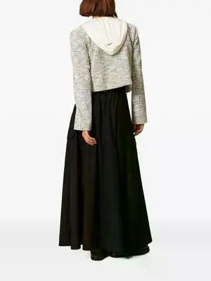 TWINSET Flannel Wrap-around Maxi Skirt