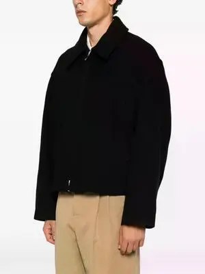 Studio Nicholson Zip-up Spread-collar Shirt Jacket - Black