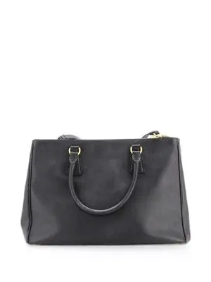 Prada Saffiano Leather Medium Tote Bag - Black