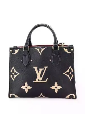 LOUIS VUITTON Onthego Bicolor Monogram Empreinte Giant Pm Tote Bag - Black
