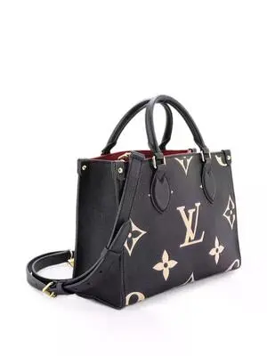 LOUIS VUITTON Onthego Giant Monogram Empreinte Pm Tote Bag - Black