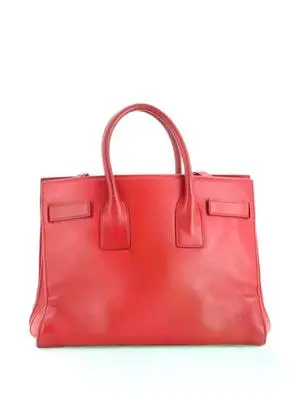 Saint Laurent Sac De Jour Bag Leather Small Satchel - Red