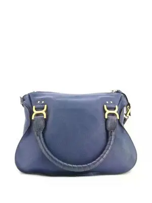 Chloé Marcie Leather Shoulder Bag - Blue