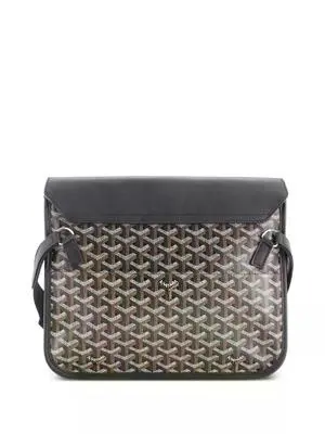 Goyard Messenger Bag In Coated Canvas And Leather - Black