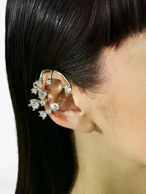 PANCONESI Kismet Crystal-embellished Ear Cuff - Silver