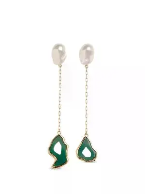 Erdem Stone-drop Earrings - Gold