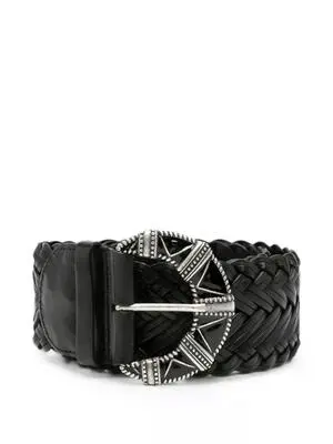 Ba&sh Braided Leather Belt - Black